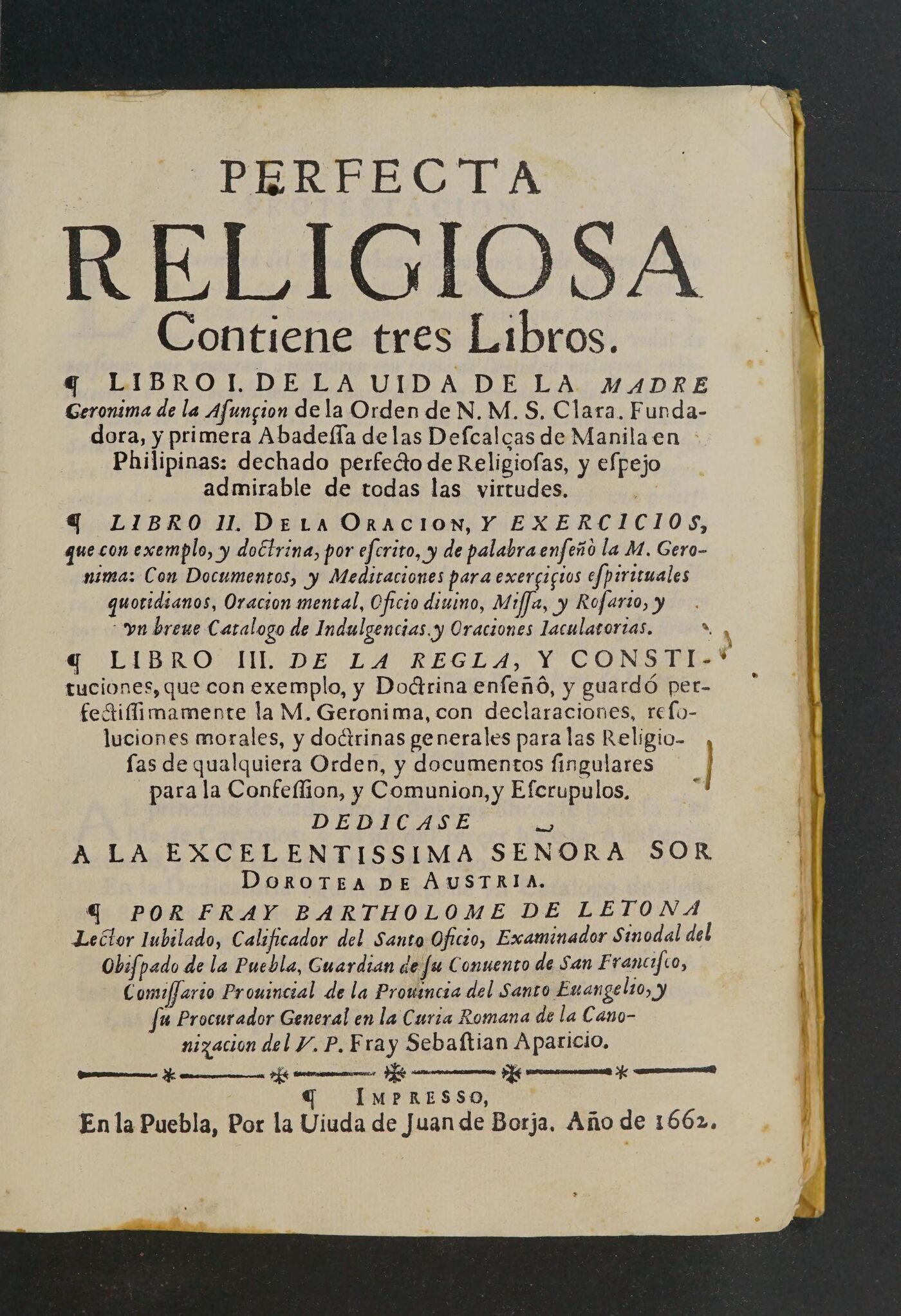 Emblemática Barroca: Perfecta Religiosa Contiene tres Libros. Libro I ...